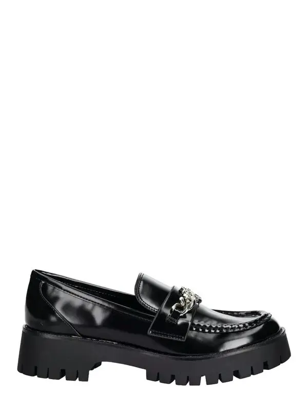 Guess Almer Chain Detail Lug Sole Loafers - Black