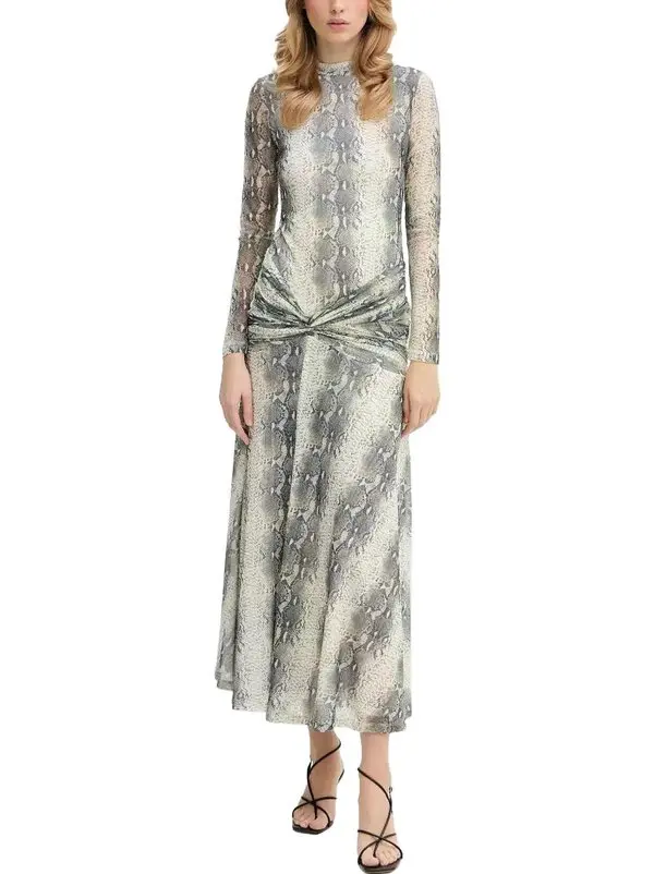 Bardot Lea Snakeskin-print Maxi Dress - Neutrals