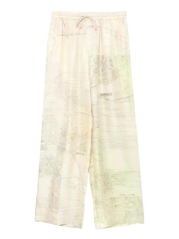RÓHE Printed Silk Trousers - Neutrals