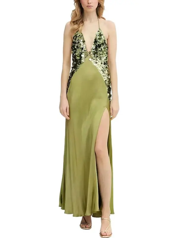 Bardot Yve Sequin-embellished Maxi Dress - Green