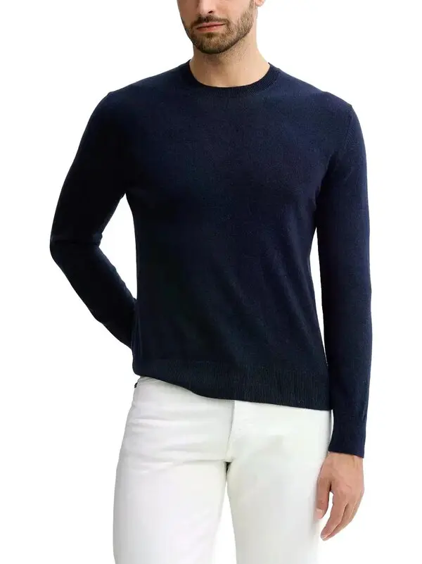 BENETTON Round Neck Long Sleeve Sweater - Blue