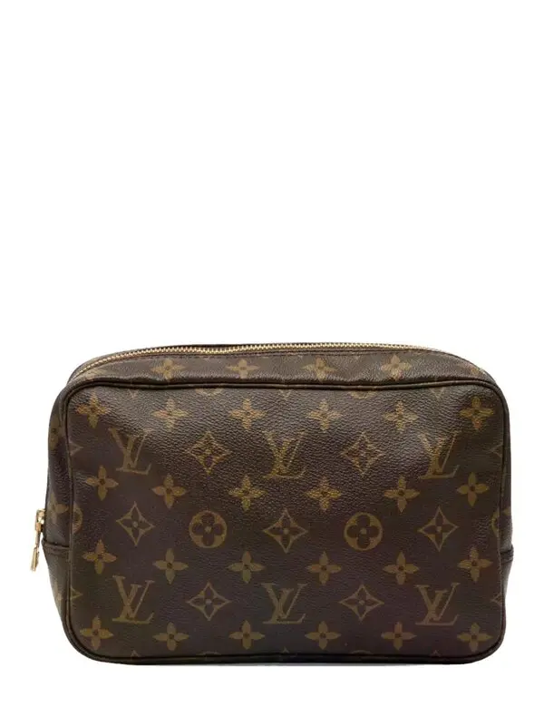 LOUIS VUITTON 1992 Monogram Trousse Toilette 23 Clutch - Brown