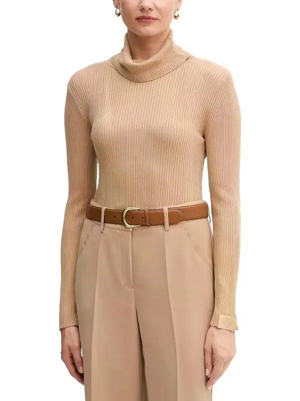MARC AUREL Ribbed Roll-neck Sweater - Neutrals