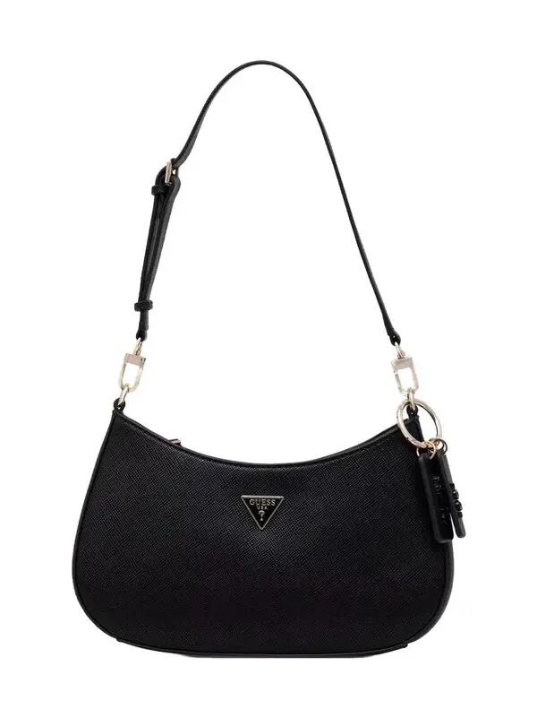 Guess Logo-detail Shoulder Bag - Black