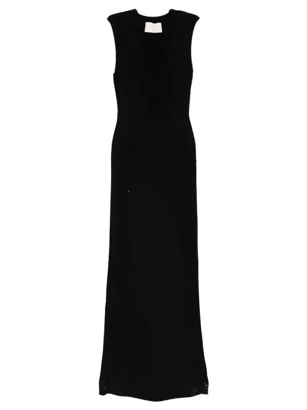 CIRCUS HOTEL Crisscross Maxi Dress - Black