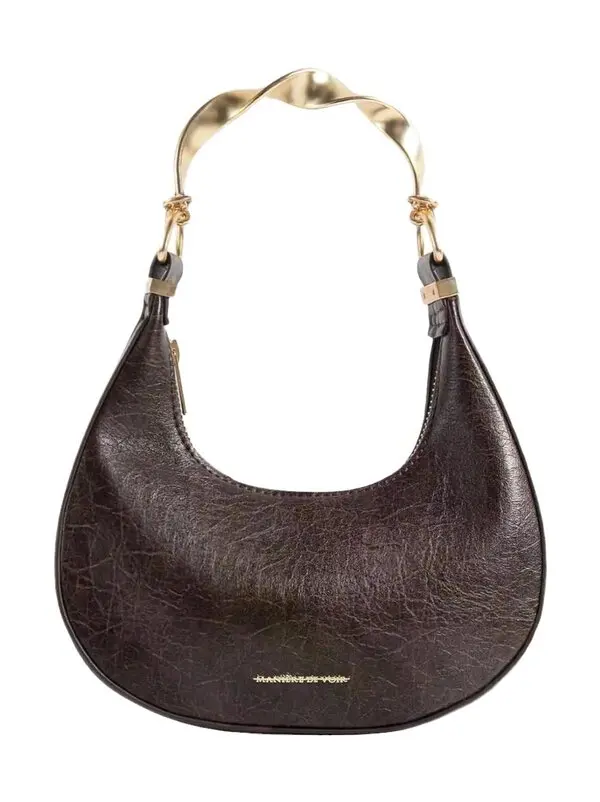 Manière De Voir Sadie Crescent Bag With Twisted Handle - Brown