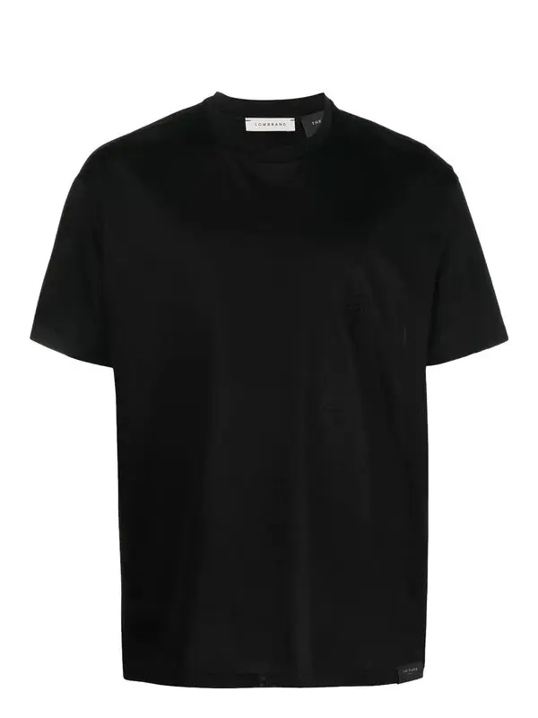 LOW BRAND Round Neck Short-sleeved T-shirt - Black