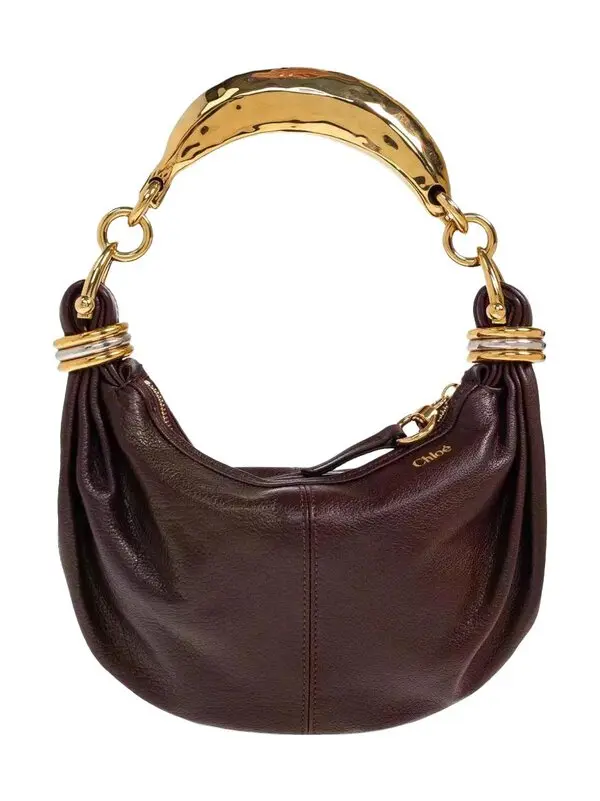 Chloé Mini Leather Shoulder Bag - Brown