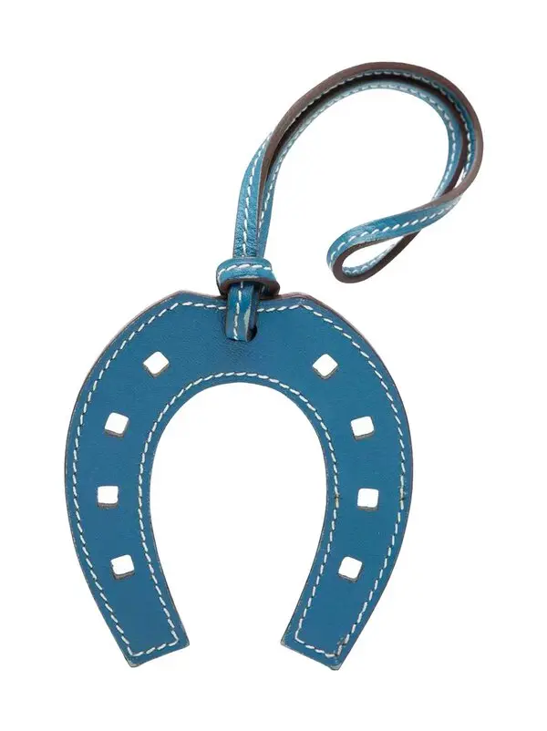Hermès Swift Paddock Horseshoe Bag Charm Key Chain - Blue