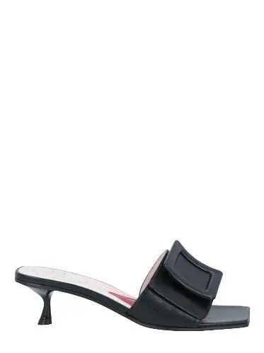 ROGER VIVIER Sandals In Soft Leather - Black