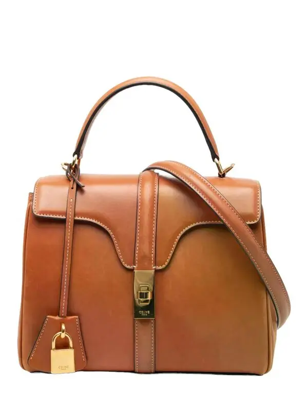 Celine 2024 Small Leather 16 Satchel - Brown