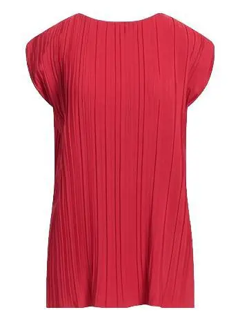 Alpha Studio Crepe Pleated Top - Red
