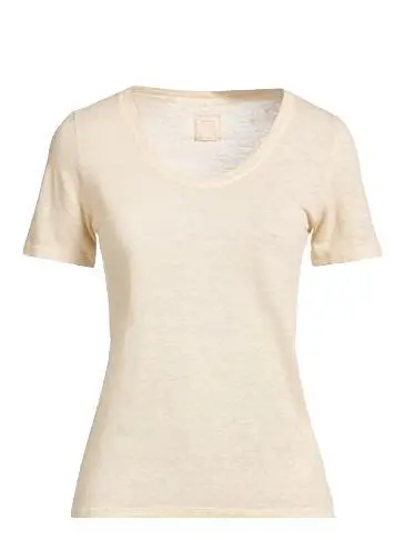 120% Lino Linen Crewneck T-shirt - Beige
