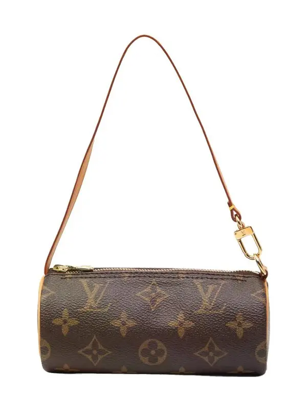 LOUIS VUITTON 1990-2010 Monogram Papillon Pochette Handbag - Brown