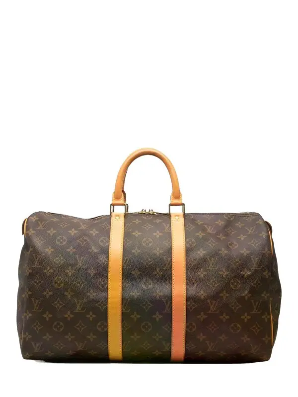 LOUIS VUITTON 2003 Monogram Keepall 45 Travel Bag - Brown