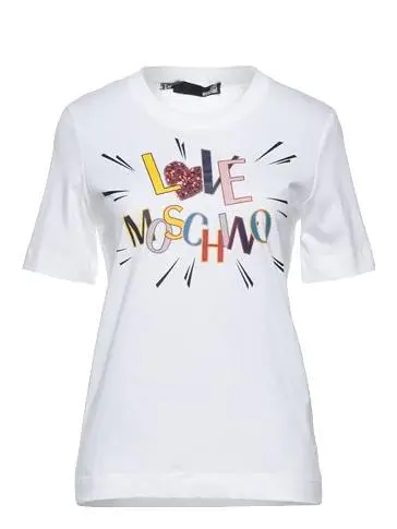 Moschino Cotton T-shirt With Brand Logo - White