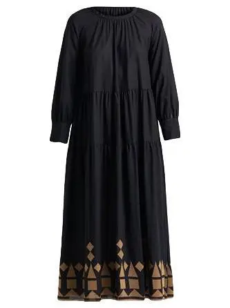 Alpha Studio Cotton Maxi Dress - Black