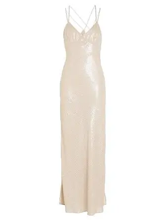 TWINSET Sequined Maxi Dress - Beige