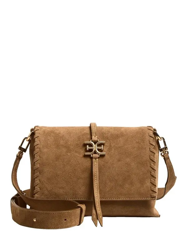Sam Edelman Sylvia Suede Crossbody Bag - Tan
