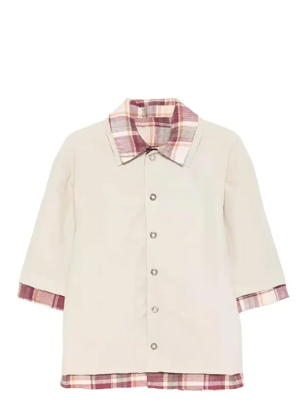 MARBELL Peggy Bowling Shirt - Neutrals