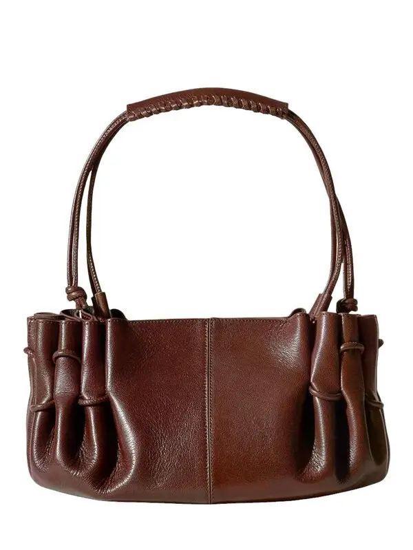 Hereu Braided-handle Shoulder Bag - Brown