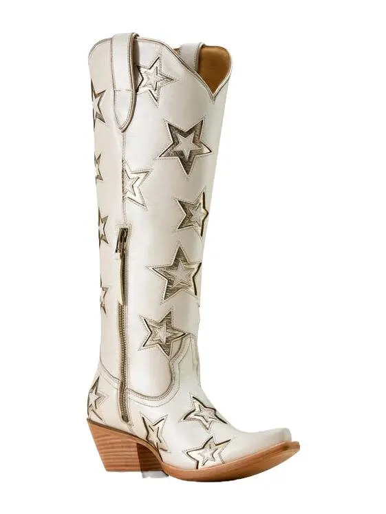 Ariat Casanova Star X Toe Western Boot - Ivory Pearl