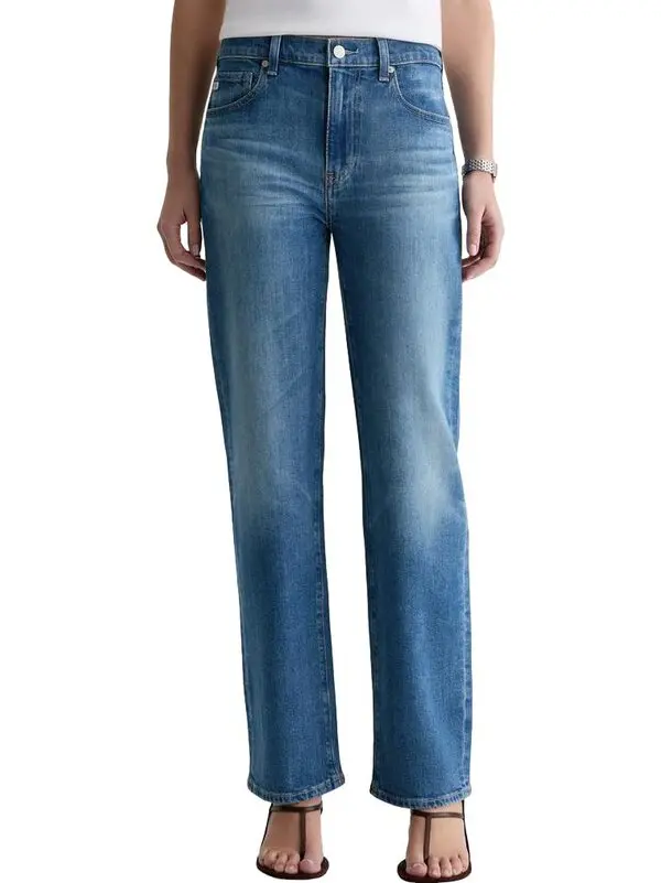 Ag Brinley Mid-rise Straight-leg Jeans - Owens Valley