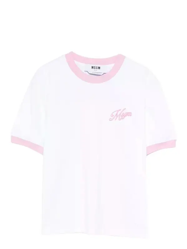 MSGM Embroidery T-shirt - White