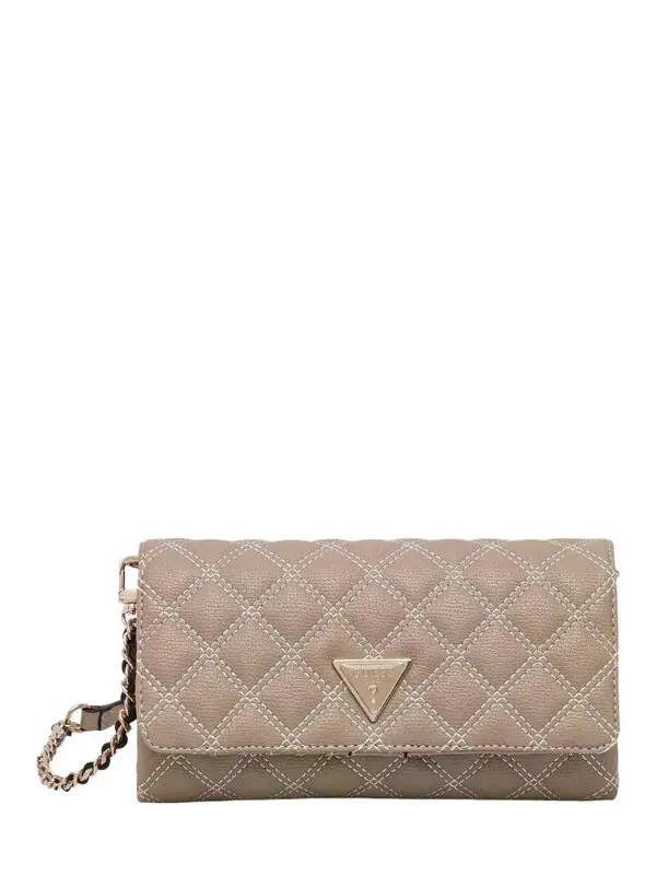 Guess Quilted Chain Cross Body Bag - Neutrals