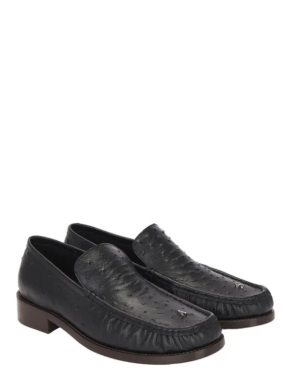 Acne Studios Boafer Light Ostrich Loafer - Black