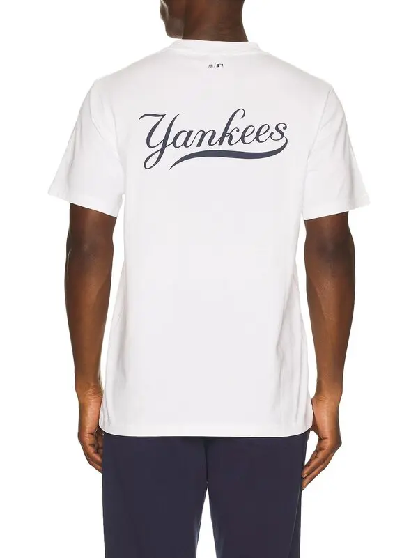SPORTY & RICH Yankees Curve T-shirt - White