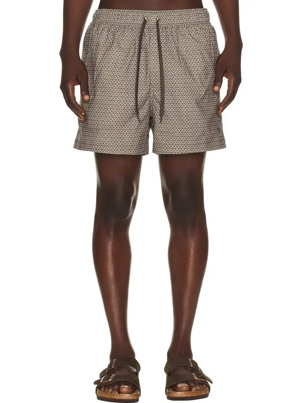 Samsøe Samsøe Moses Swim Shorts - Brown Tile