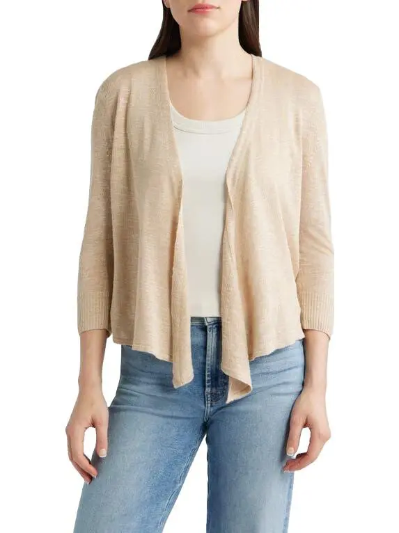 NIC+ZOE Slub Knit 4-way Cardigan - Jute