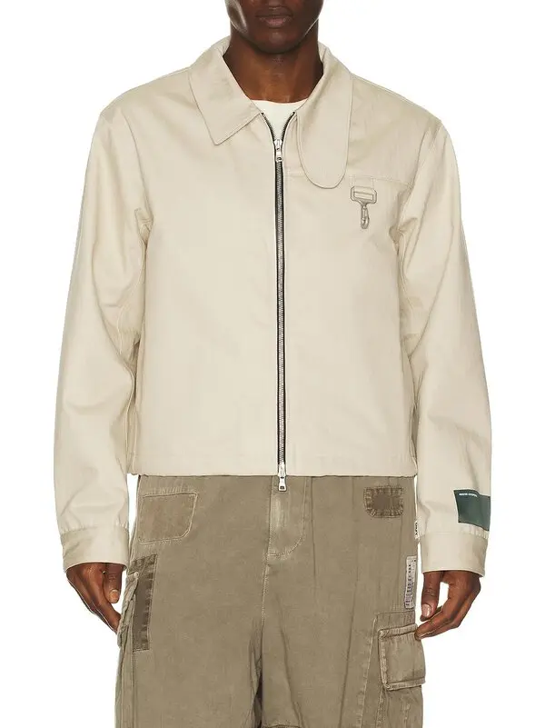 Reese Cooper Cotton Herringbone Work Jacket - Stone