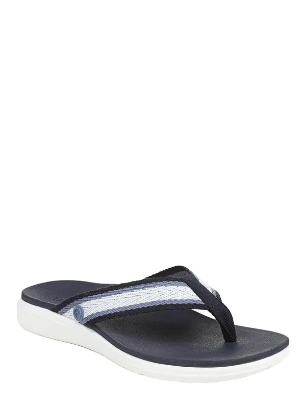 Vionic Indigo Woven Flip-flops - Navy Blazer Multi