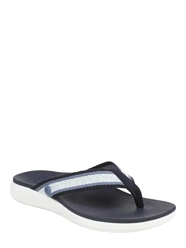 Vionic Indigo Woven Flip-flops - Navy Blazer Multi