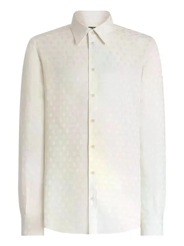 Dolce & Gabbana Martini Patterned Button-down Shirt - Neutrals
