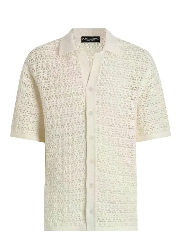 Dolce & Gabbana Open-knit Shirt - White