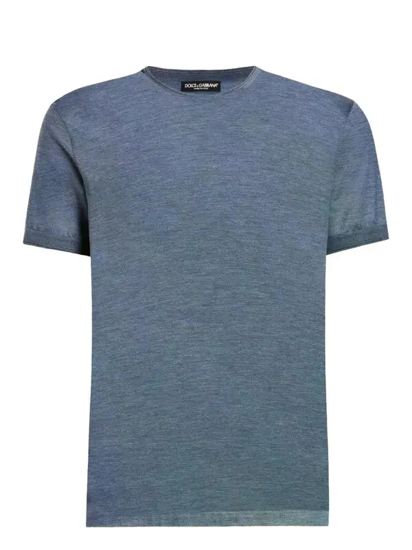 Dolce & Gabbana Crew-neck Short-sleeve T-shirt - Blue
