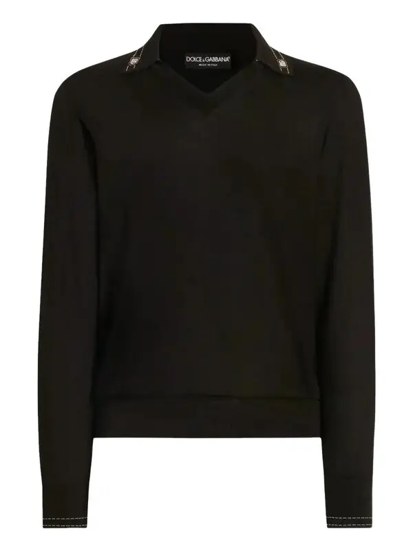 Dolce & Gabbana V-neck Top - Black