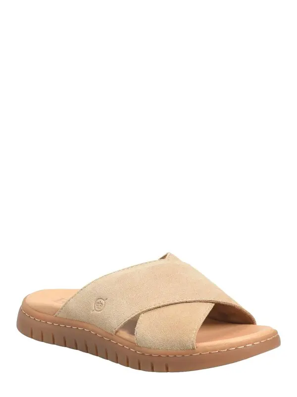 BØRN Dia Slide Sandal - Taupe Suede