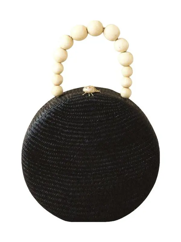 Likhâ Round Top Handle Bag - Black