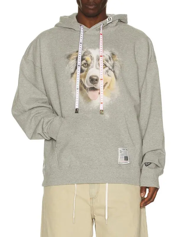 Mihara Yasuhiro Dog Printed Hoodie - Gray