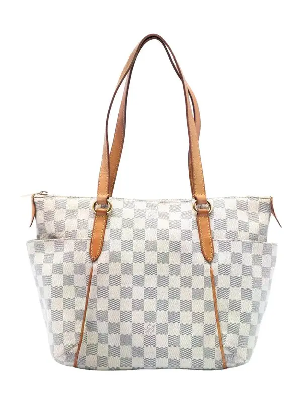 LOUIS VUITTON 2010 Damier Azur Totally Pm Tote Bag - White