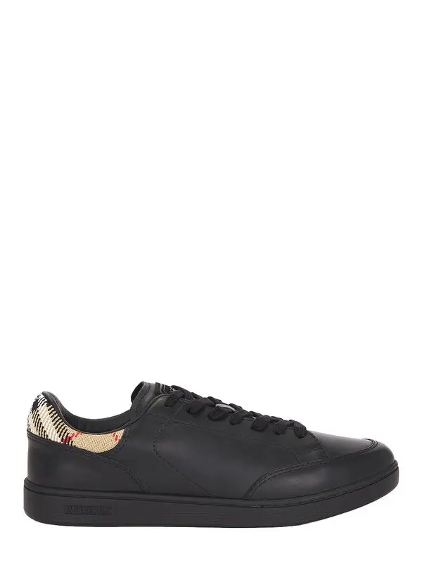 Burberry Lace-up Sneakers - Black & Sand Ip Check