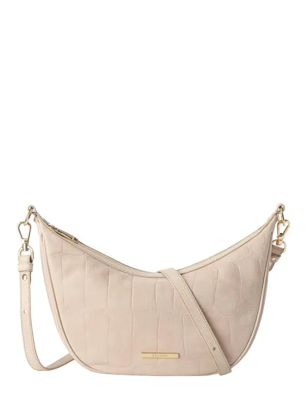 Brahmin Percy Leather Shoulder Bag - Beige