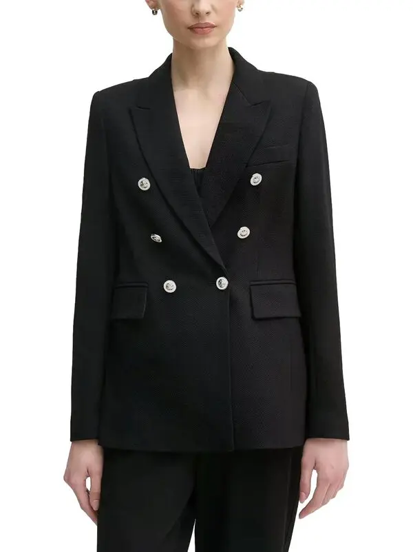 MARC AUREL Button Detailed Double-breasted Blazer - Black