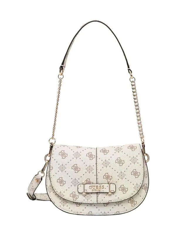 Guess Logo-pattern Chain Satchel - Neutrals