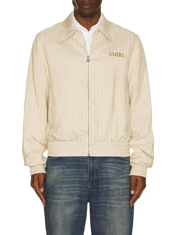 Amiri Striped Blouson - Alabaster