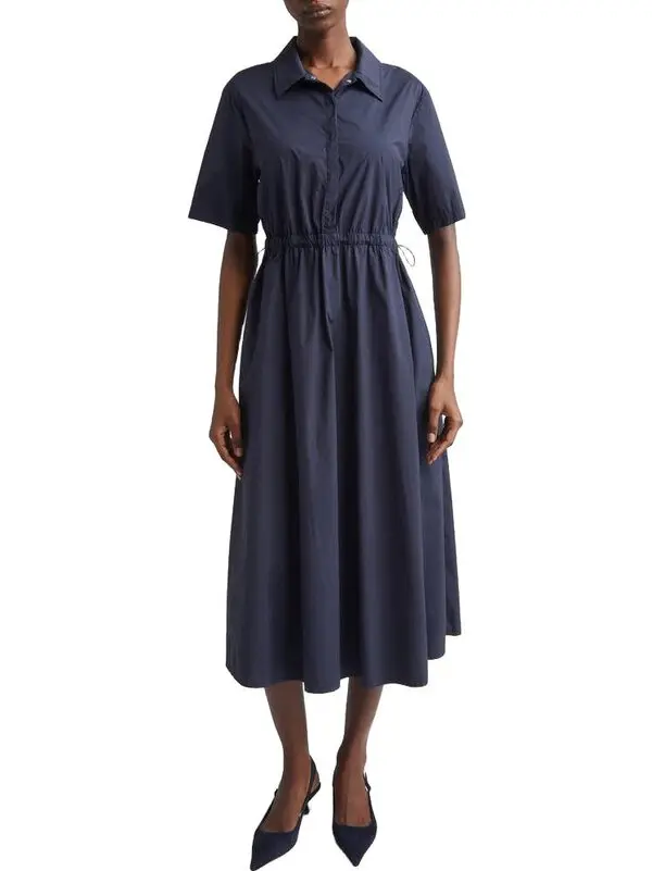 Herno Stretch Nylon Midi Shirtdress - 9201 Navy